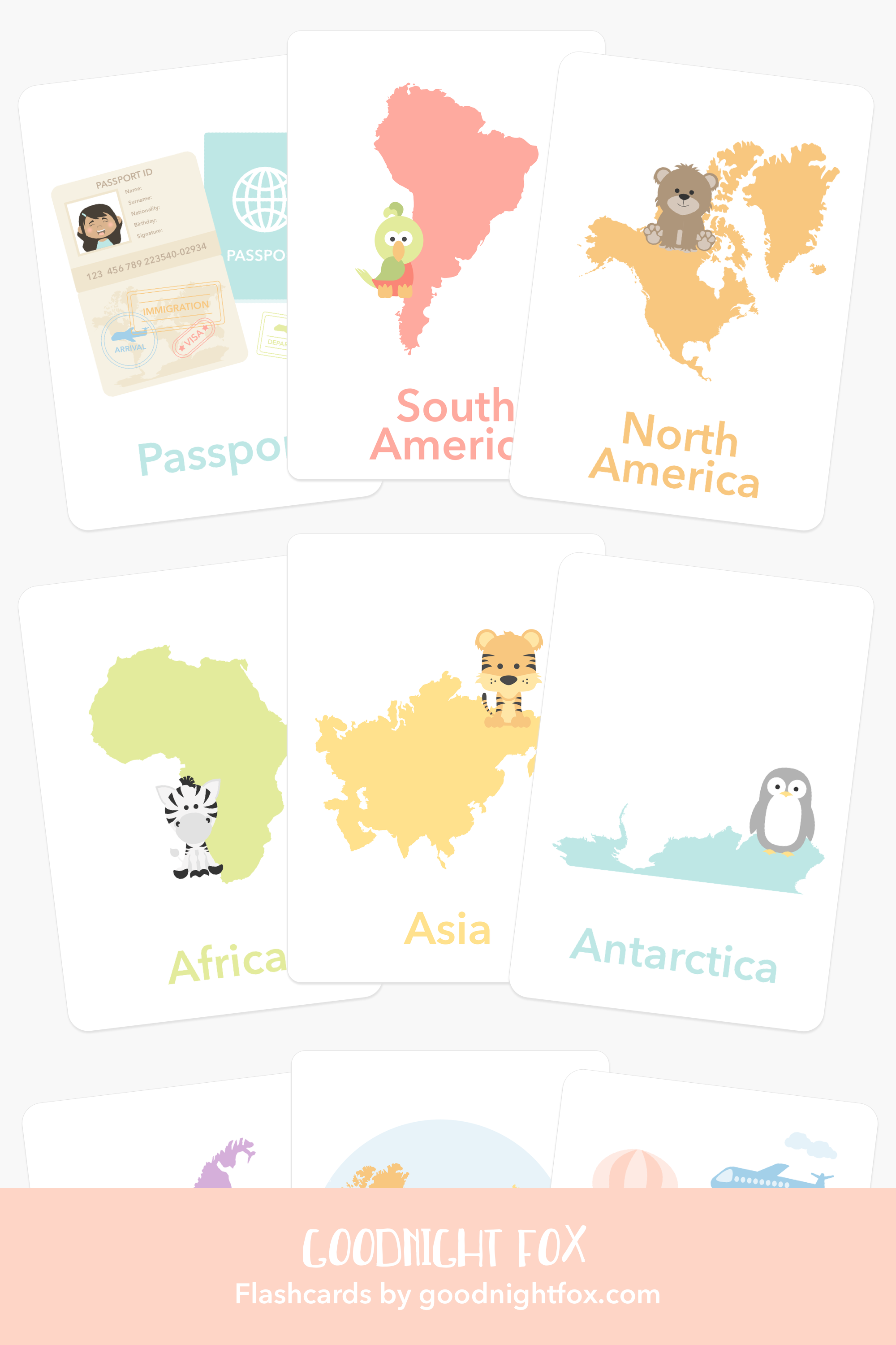 Travel & Continents Flashcards – Paiva Education