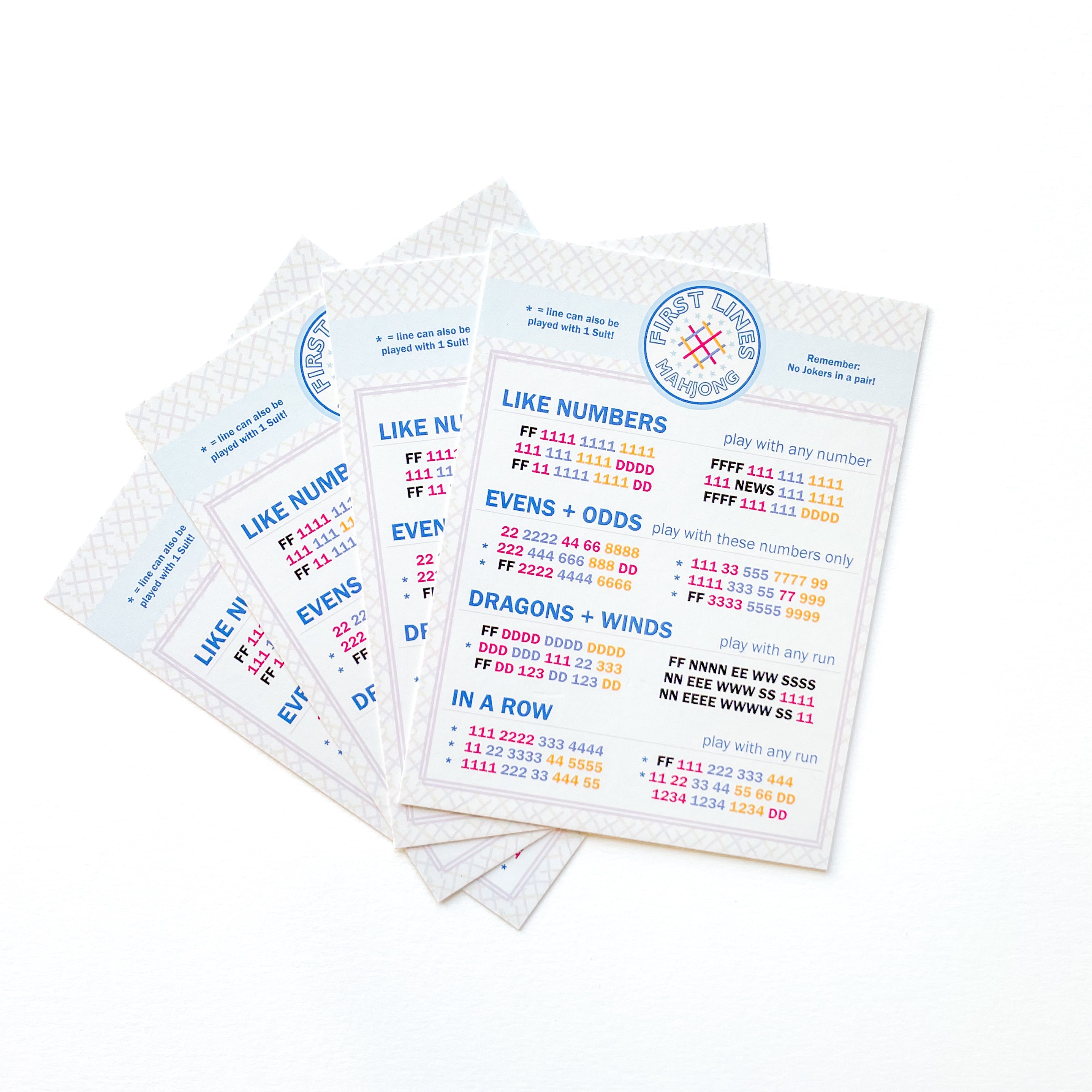 First Lines Mahjong Line Cards – Paiva Education