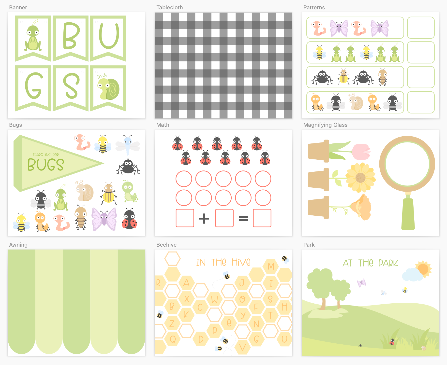 Bugs Printable Dramatic Play – Paiva Education